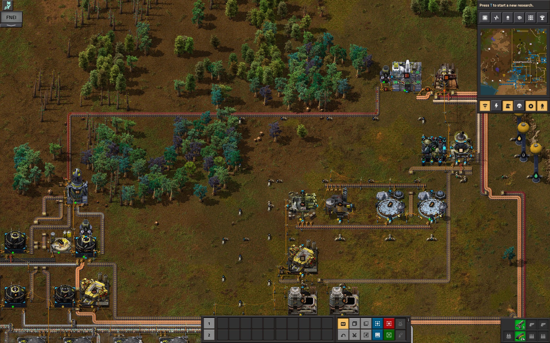 20 hours into my first Pyanodon run, I finally automated Simple Circuit ...